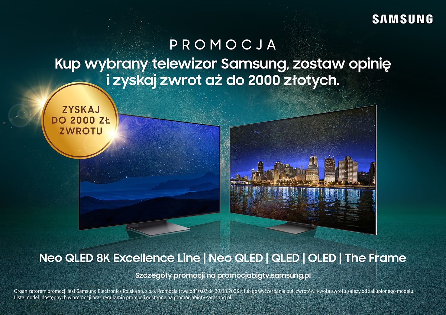 2000 zł zwrotu przy zakupie TV! Genialna promocja na modele Samsung ...